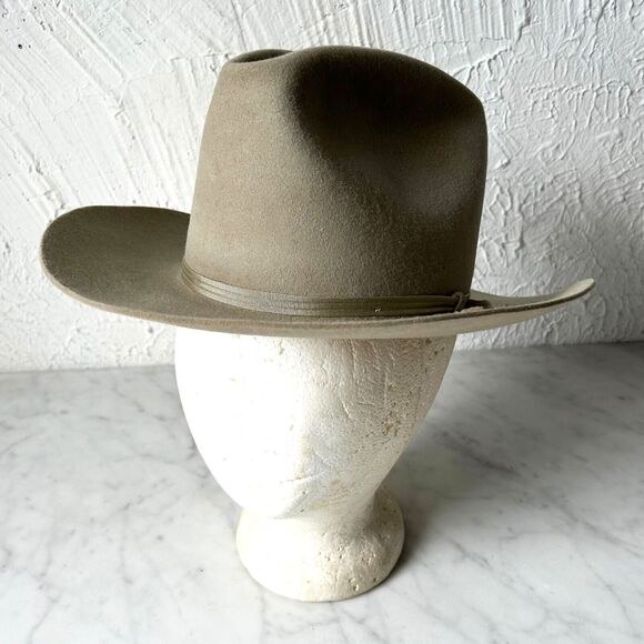 Accessories | Vintage Bailey Grey Wool Felt Cattleman Western Cowboy ...